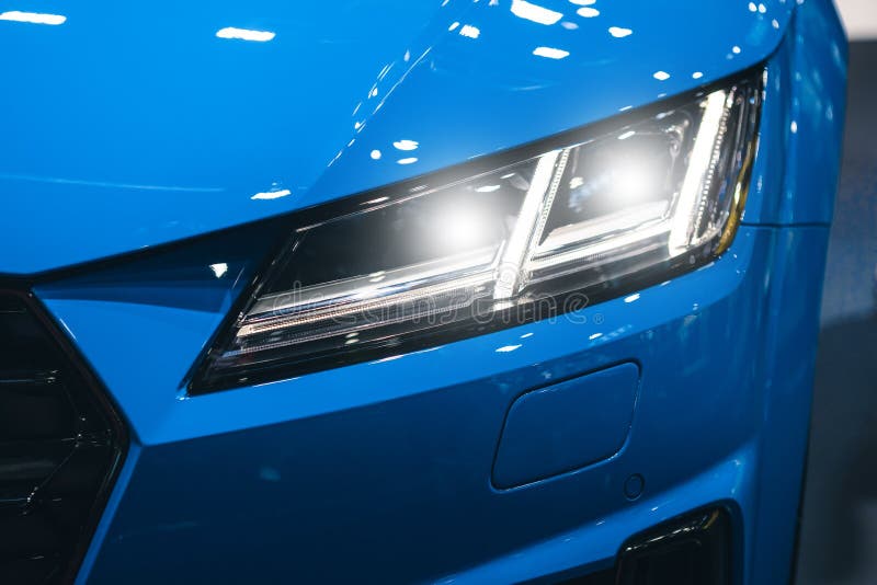 Headlight Car Projector/LED of a Modern Luxury Technology Stock Image ...