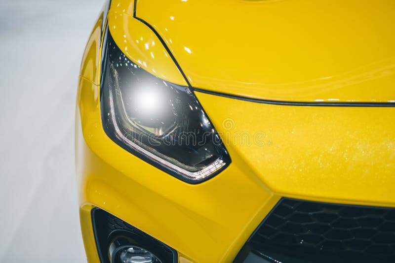 Headlight Car Projector/LED of a Modern Luxury Technology Stock Photo ...