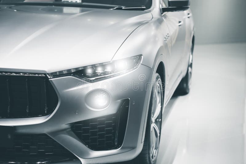 Headlight Car Projector/LED of a Modern Luxury Technology Stock Image ...