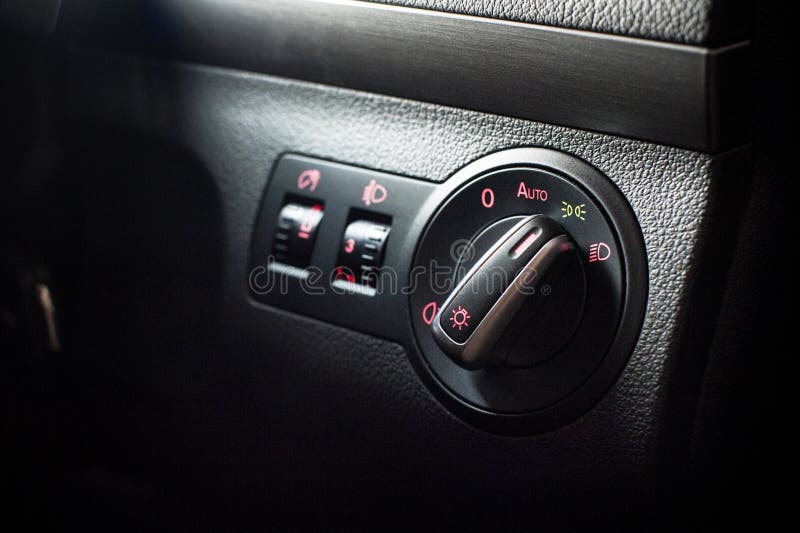 Headlight controls stock image. Image of bokeh, headlight - 29811637