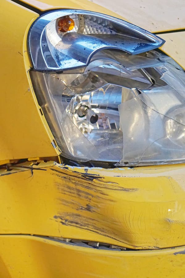 Headlight damage stock photo. Image of accident, crushed - 165854108