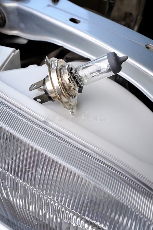 Headlight stock image. Image of metal, front, bulb, dimmed - 40387601