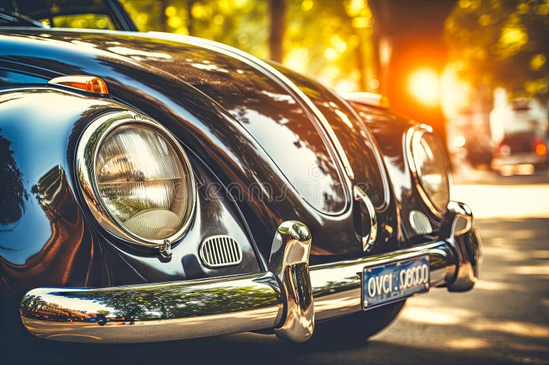 Headlight Lamp Vintage Car - Vintage Filter Effect Stock Image - Image ...