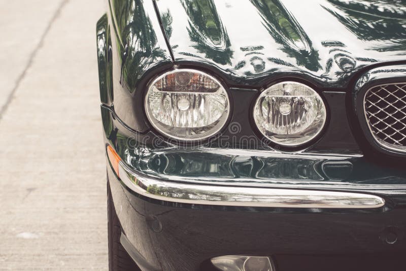 Headlight Lamp Vintage Classic Car Stock Image - Image of history ...