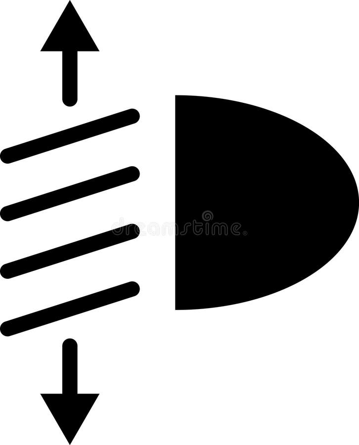 Headlight, Light Indicator Dashboard Icon. Vector High Beam. Car Light ...