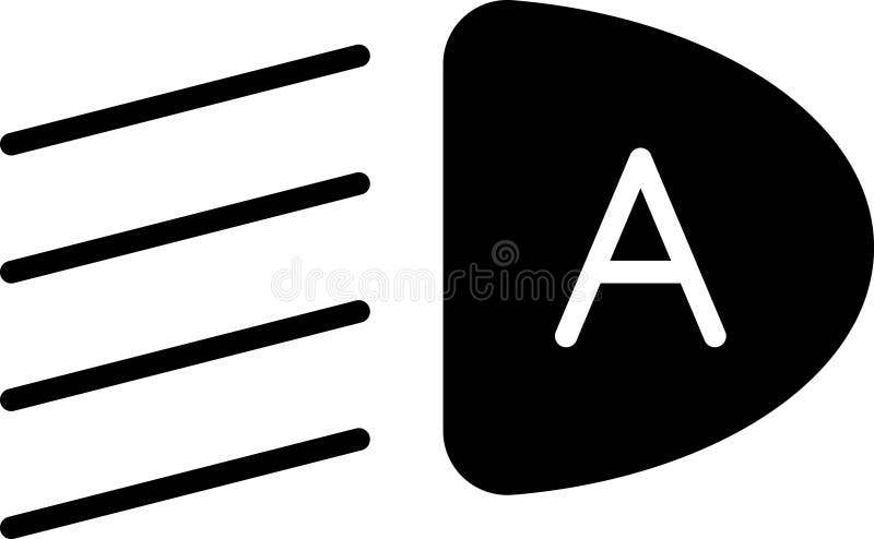 Headlight, Light Indicator Dashboard Icon. Vector High Beam. Car Light ...
