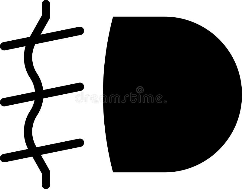 Headlight, Light Indicator Dashboard Icon. Vector High Beam. Car Light ...