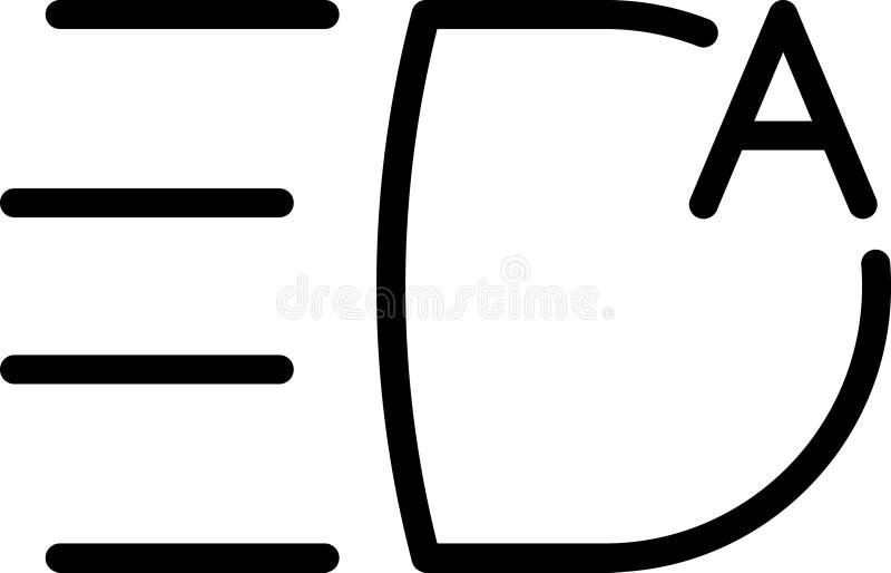 Headlight, Light Indicator Dashboard Icon. Vector High Beam. Car Light ...