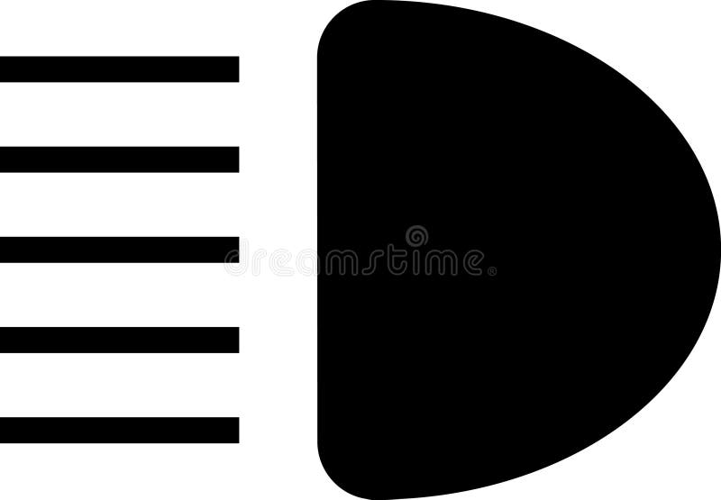 Headlight, Light Indicator Dashboard Icon. Vector High Beam. Car Light ...