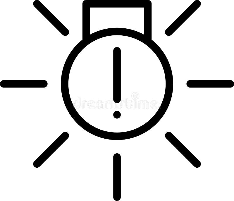 Headlight, Light Indicator Dashboard Icon. Vector High Beam. Car Light ...