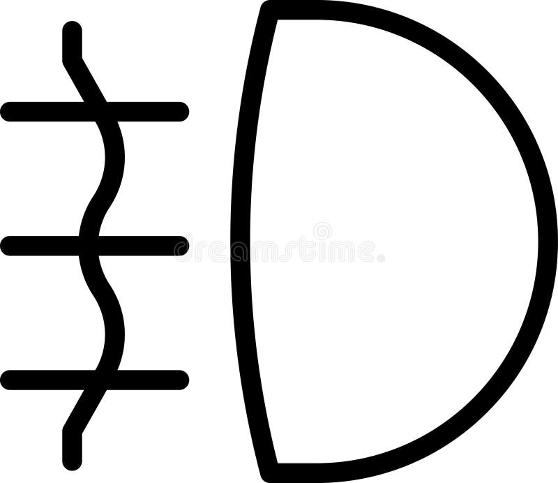 Headlight, Light Indicator Dashboard Icon. Vector High Beam. Car Light ...