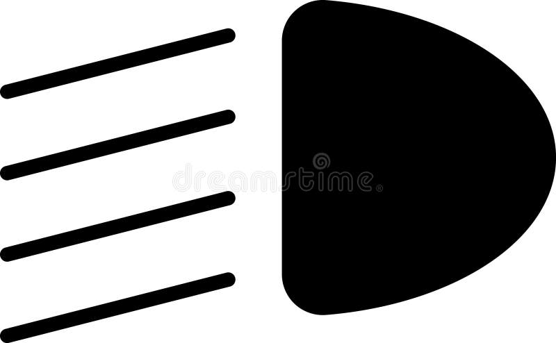 Headlight, Light Indicator Dashboard Icon. Vector High Beam. Car Light ...