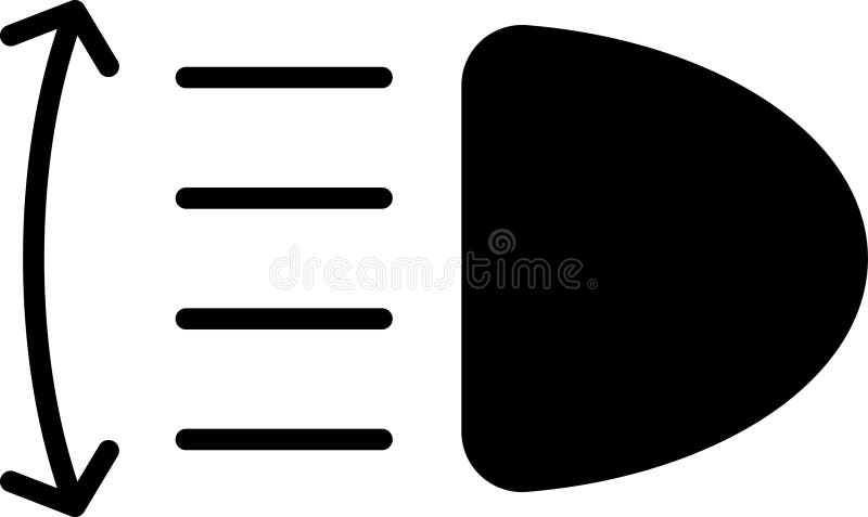 Headlight, Light Indicator Dashboard Icon. Vector High Beam. Car Light ...