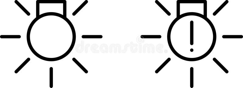 Headlight, Light Indicator Dashboard Icon. Vector High Beam. Car Light ...