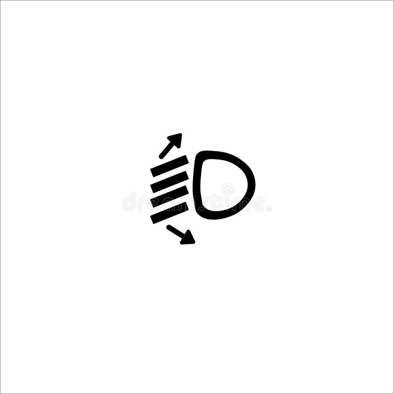 Headlight Range Control Icon Vector, Car Service, Repair, Car Detail ...