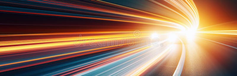 Headlight Ray on the Road, AI Generated Stock Photo - Image of concept ...