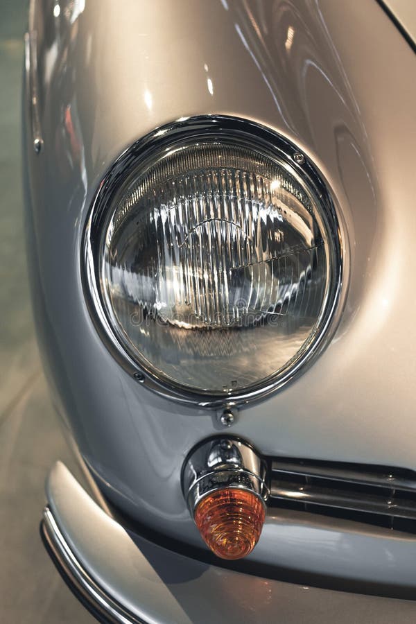 Headlight of the retro car stock photo. Image of automobile - 244472502
