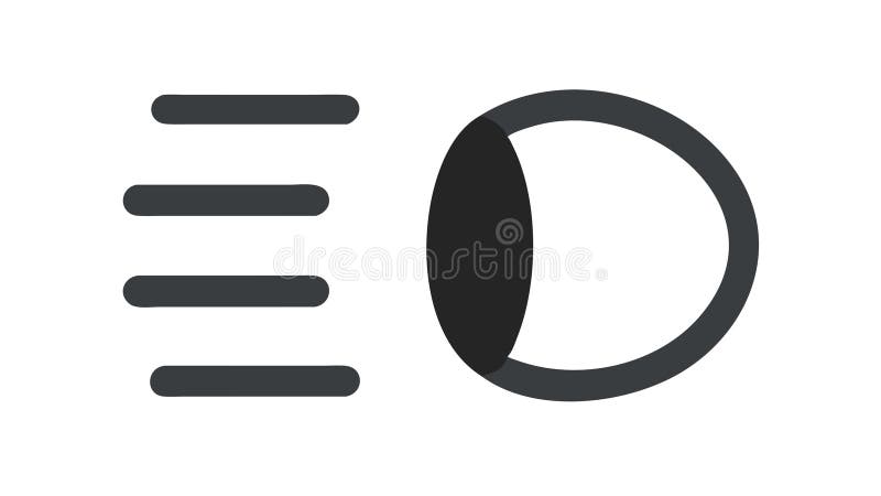 Headlight Symbol Vector Graphic, Car Lighting and Visibility Icon ...