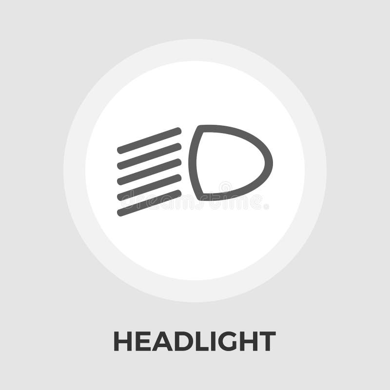 Headlight vector flat icon stock vector. Illustration of vehicle - 92001813