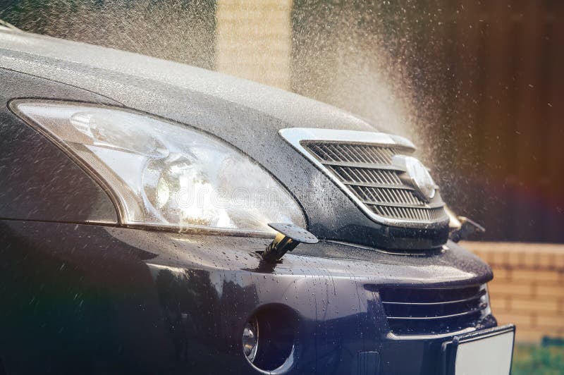 Headlight washer system stock photo. Image of black, hood - 82306434