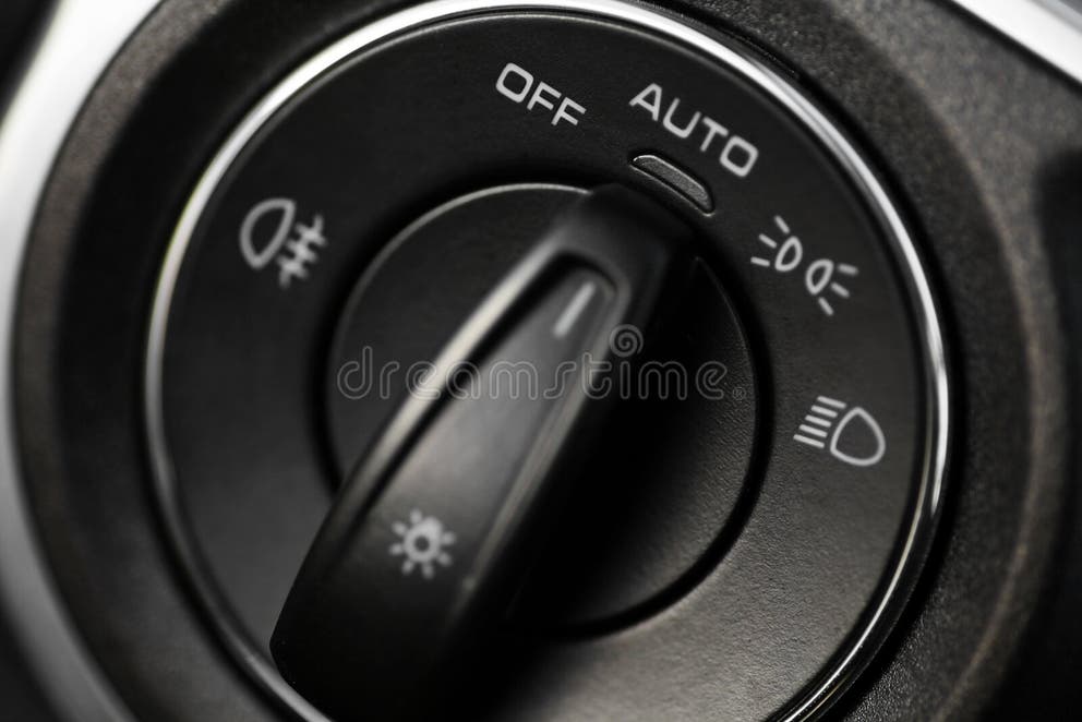 Headlights button stock photo. Image of detail, luxury - 38736536