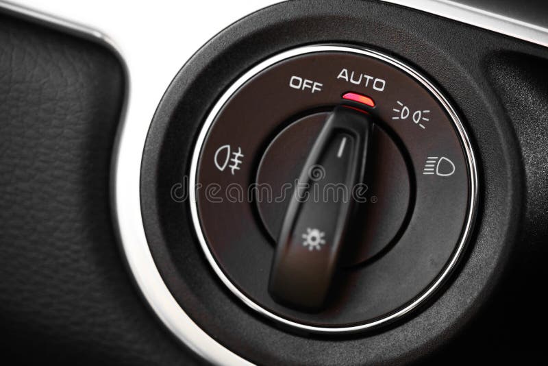 Headlights button stock image. Image of luxury, dashboard - 42490763