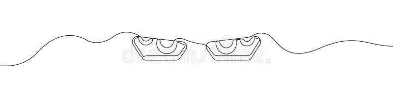 Headlights Drawing One Line Vector. Outline Car Lights Vector. Lighting ...