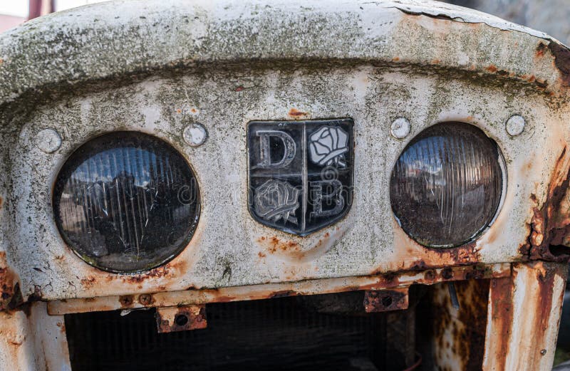 Headlights of an Old and Worn David Brown Tractor.. Editorial Stock ...