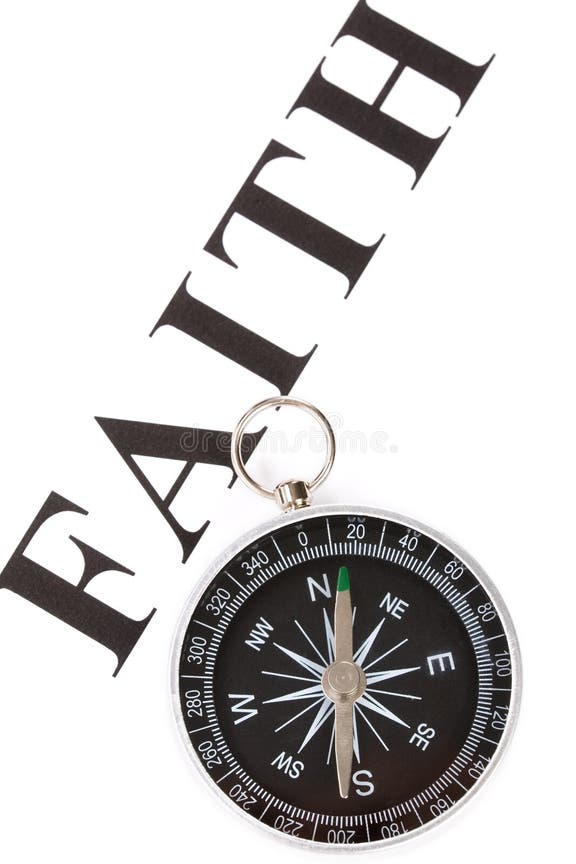 Headline faith and Compass stock image. Image of compass - 5441317