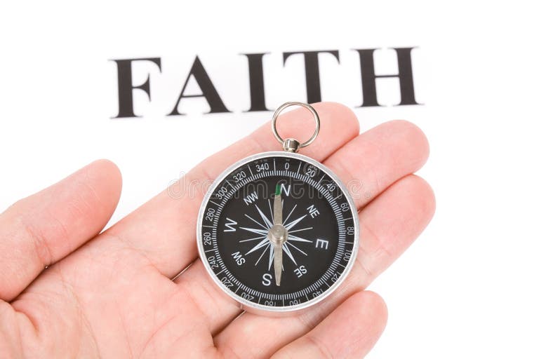 Headline faith and Compass stock photo. Image of direction - 5475930