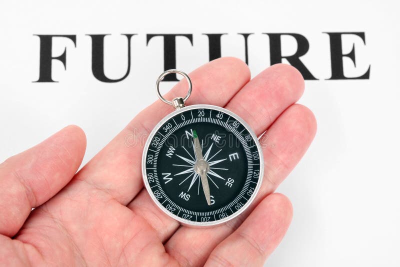 Headline Future and Compass Stock Image - Image of guide, decision: 5385249