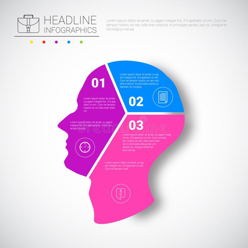 Headline Infographic Design Head Steps Business Data Graphic Collection ...