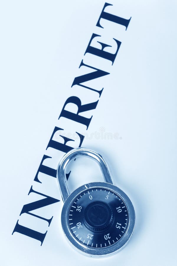 Headline internet and lock stock image. Image of protect - 5385287