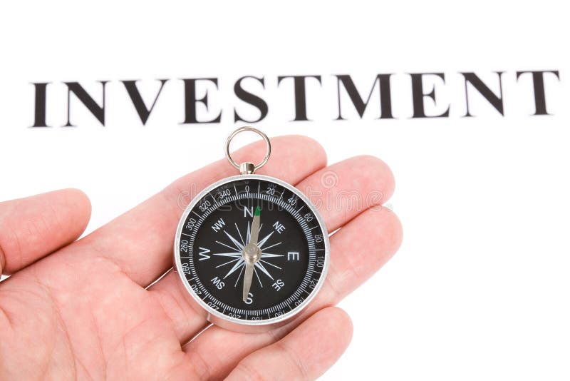 Headline Investment and Compass Stock Photo - Image of choice ...