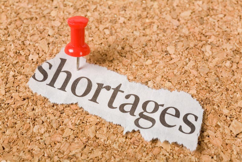 Headline shortages stock photo. Image of board, cork, newspaper - 4861524