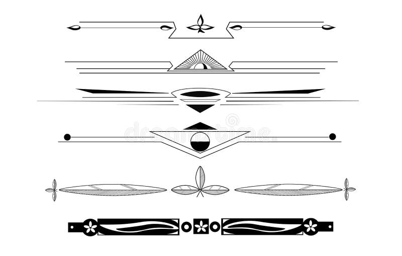 The Headlines and the Decor Borders for the Documents. Stock Vector ...