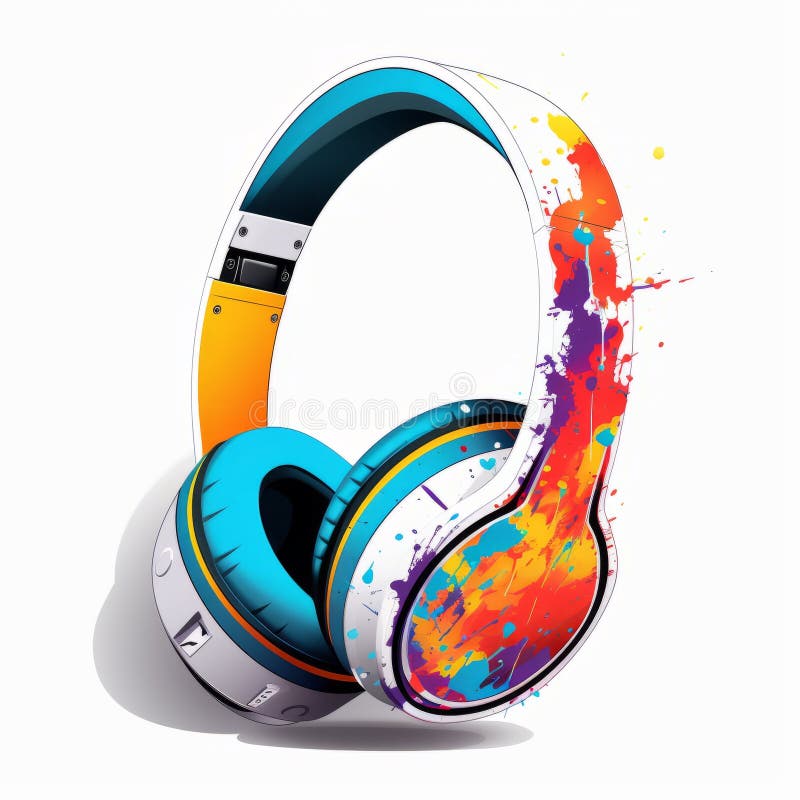Colorful Canvas Headphones: Exotic Bluetooth Headset with Flat Texture ...