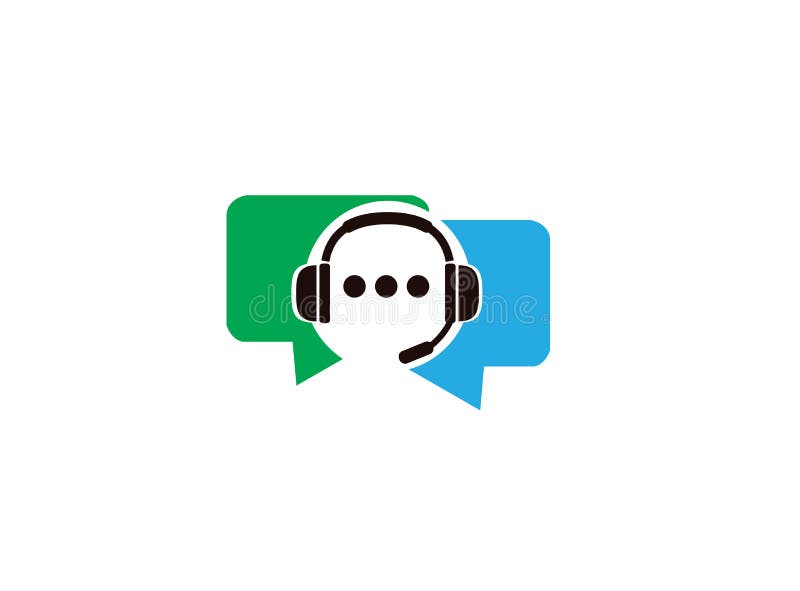 People Inside Chat Communication Symbol and Customer Service for Logo ...