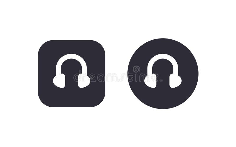 Headphone Icon Button Vector Illustration Scalable Vector Design Stock ...