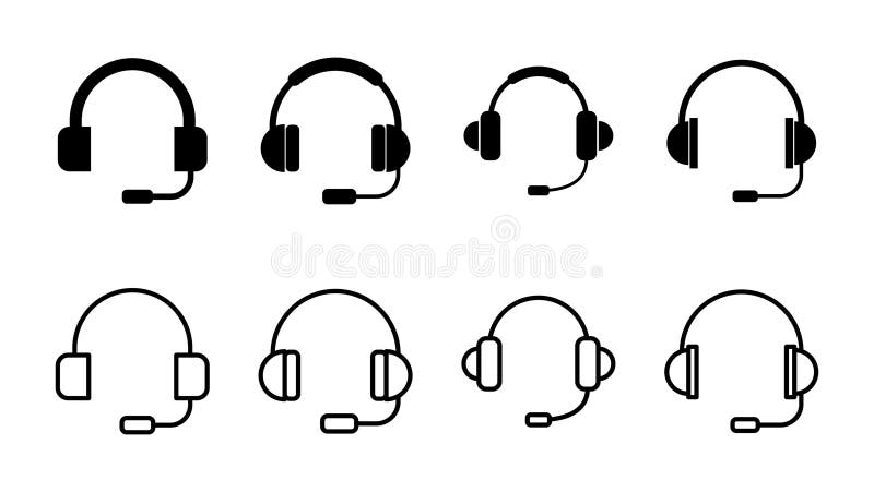Headphone Icon . Headset Icon Symbols Stock Vector - Illustration of ...