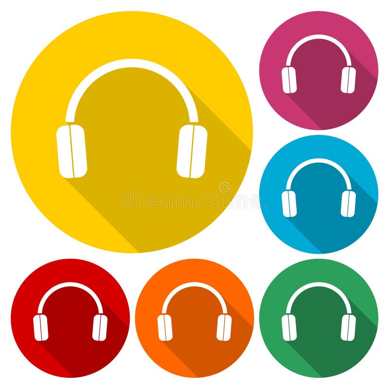 Set of headphones stock vector. Illustration of graphic - 31426697