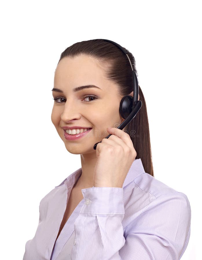 Headphone operator stock photo. Image of happiness, connection - 107674108