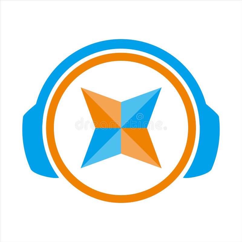 Headphone Star Music Icon Logo Stock Vector - Illustration of dance ...