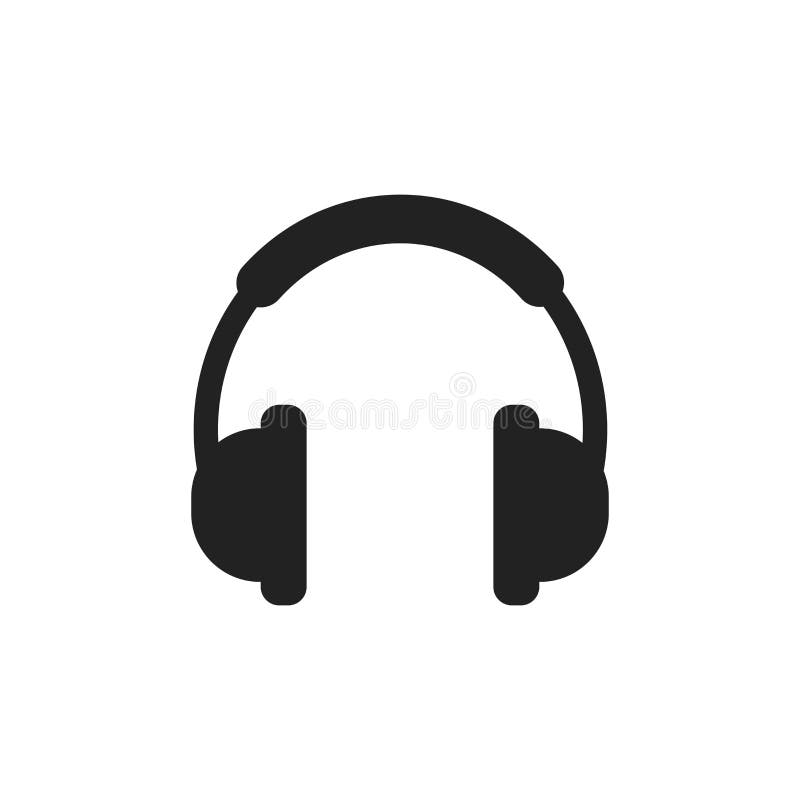 Headphone Vector Icon. Earphone Headset Sign Illustration Stock Vector ...