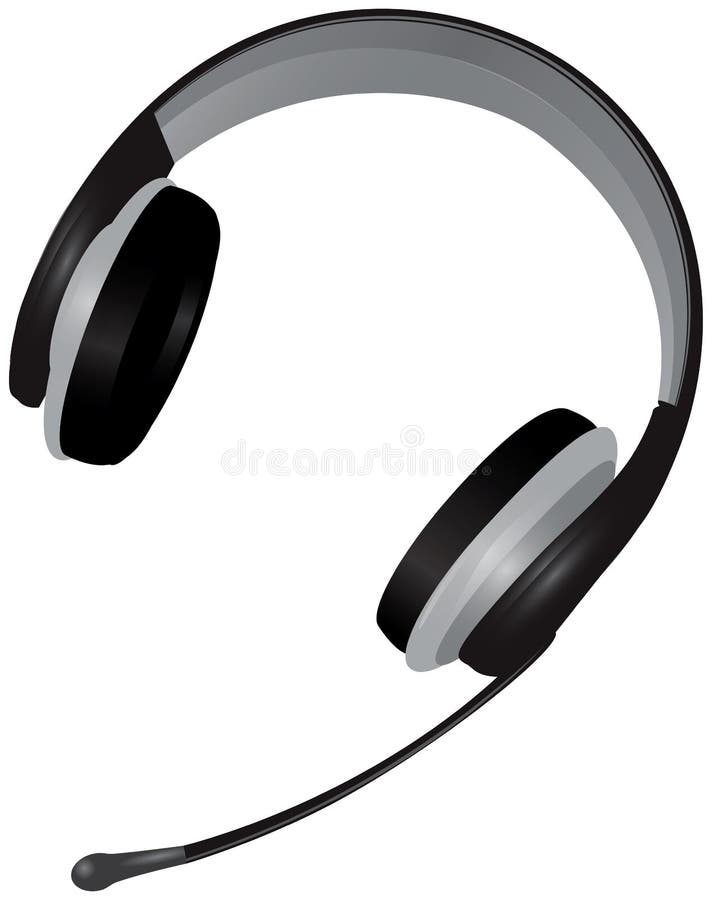 Call Center Support Headphones Stock Vector - Illustration of office ...