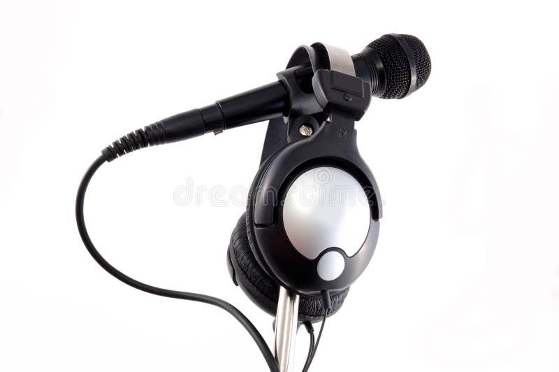 Studio Talkback Microphone stock photo. Image of feedback - 28300