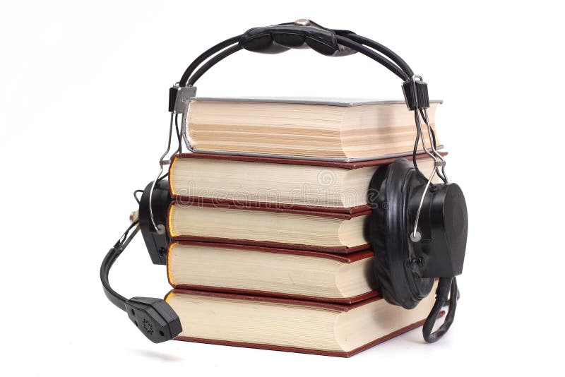Headphones and books stock image. Image of listening, imagination - 4831183