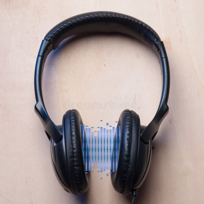Headphones and Equalizer. Device for Audio Playback, Stock Photo ...