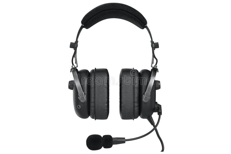 Headphones, front view stock image. Image of electronics - 82136015