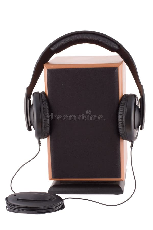 Headphones and Loud Speaker Stock Photo - Image of listening, loud ...